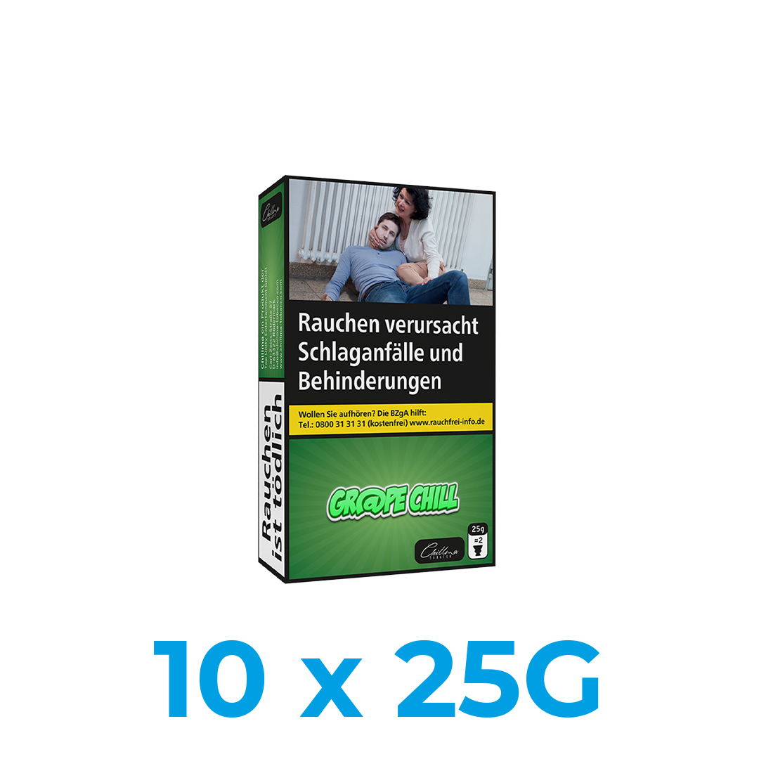 Chillma Grape Chill 250g Shisha Tabak (10x25g) bei AEON Shisha kaufen