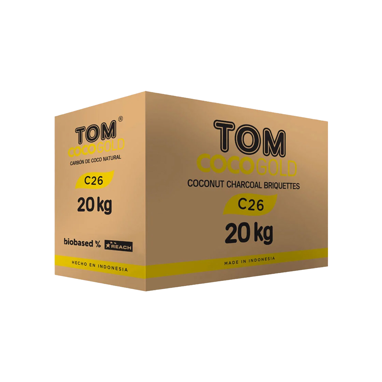 TOM COCO Gold Hookah Charcoal C26 20kg at AEON Hookah