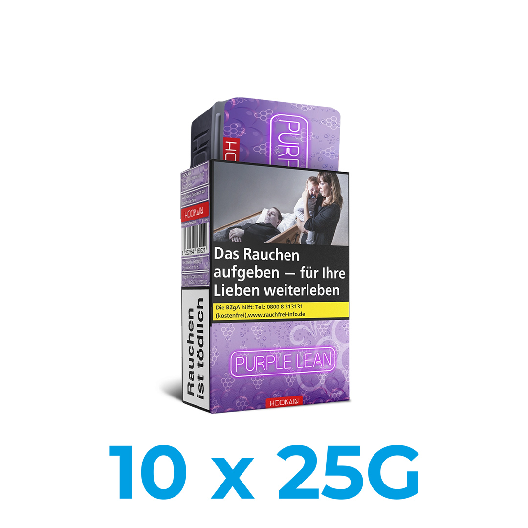 Hookain Purple Lean 250g Hookah Tobacco (10x25g) at AEON Hookah