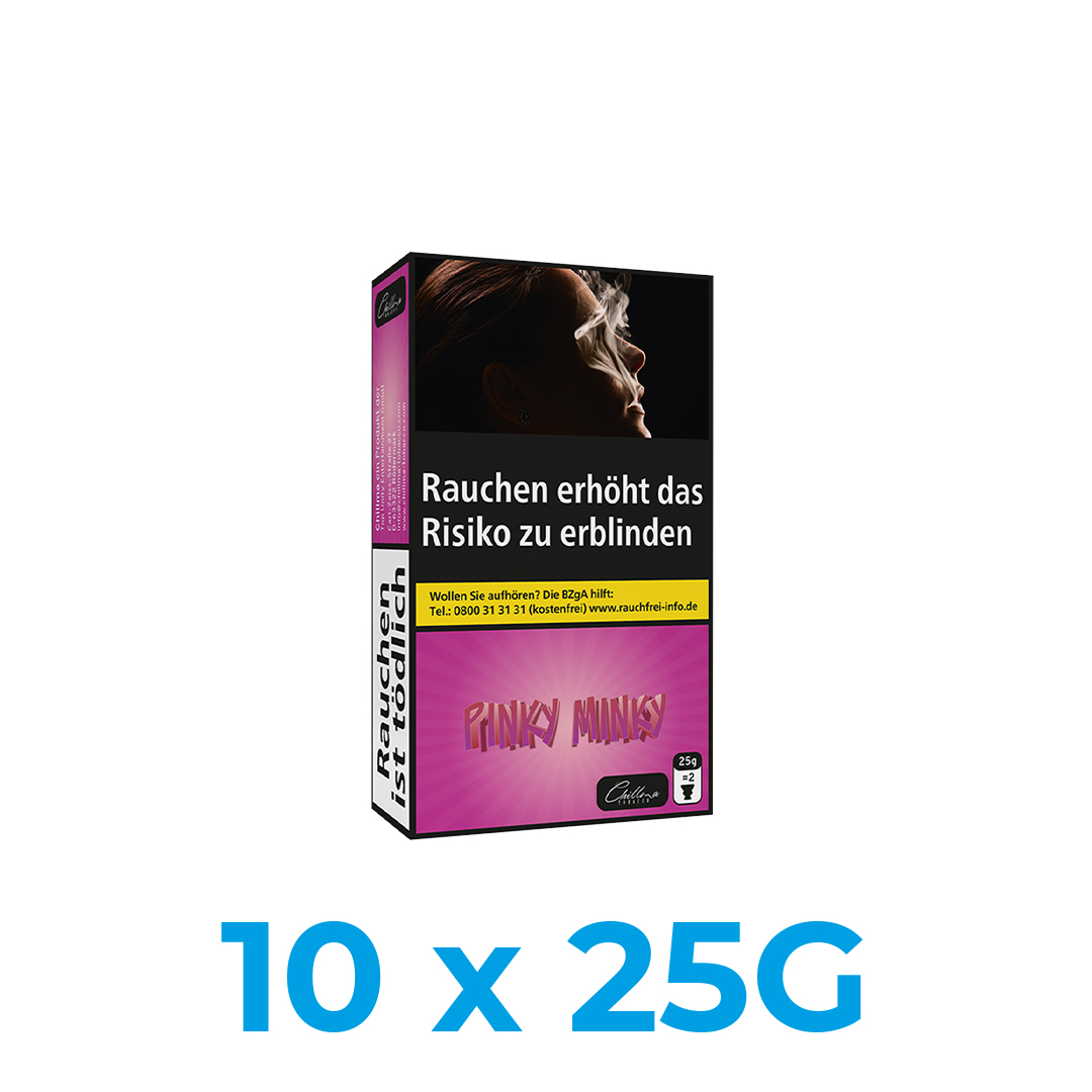Chillma Pinky Minky 250g Shisha Tabak (10x25g) bei AEON Shisha kaufen